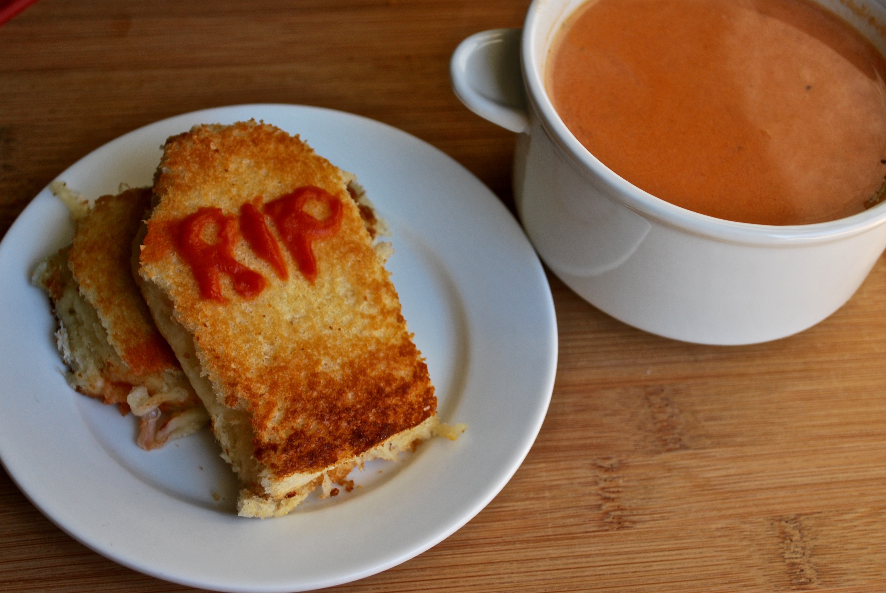 Halloween Recipe: Tombstone Grilled Cheese Sandwiches with Bloody ...
