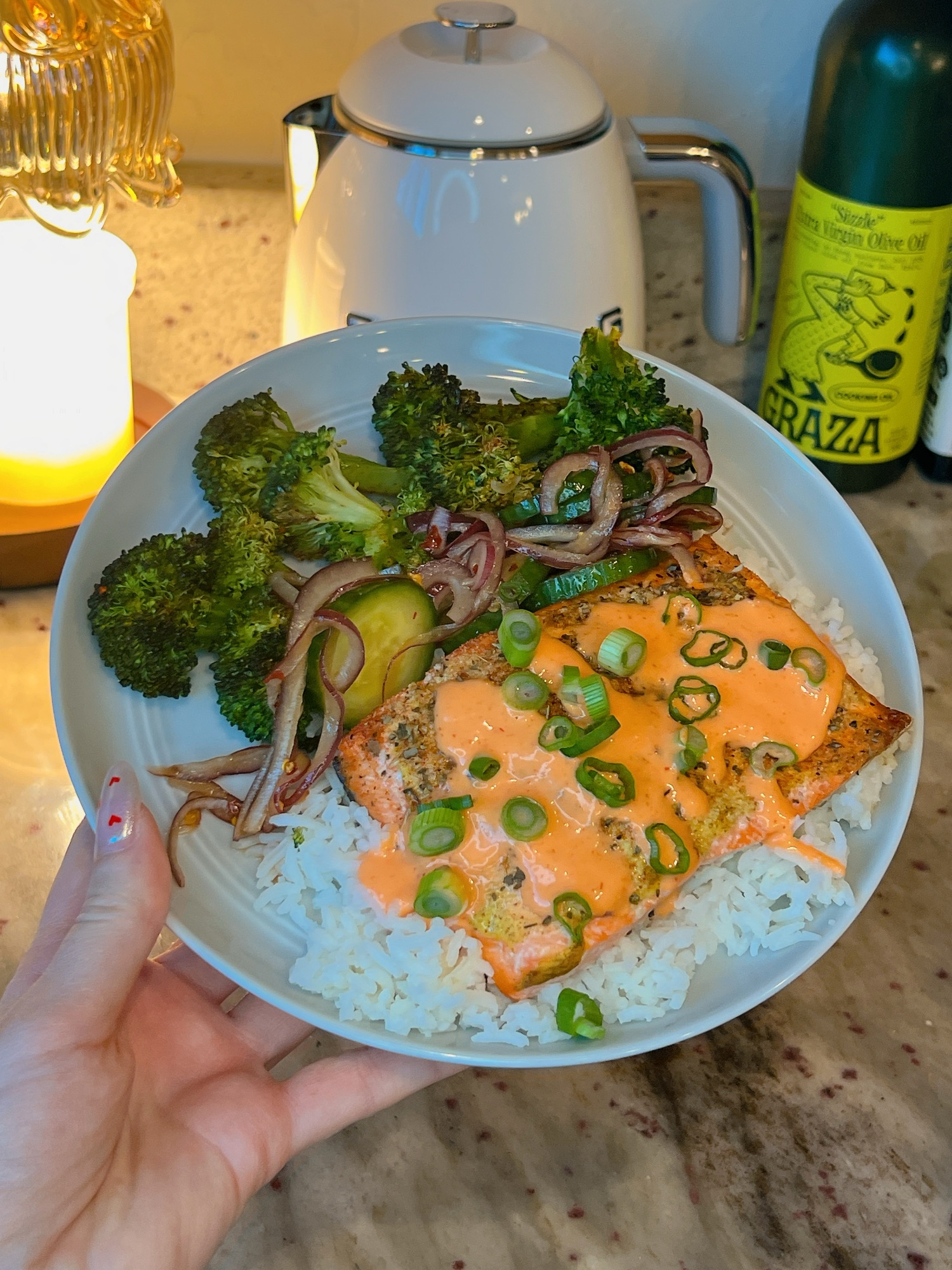 Spicy Salmon with Pickled Cucumbers – Plated with Purpose